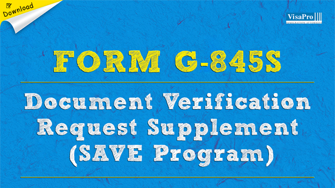 USCIS Form G-845S Document Verification Request Download