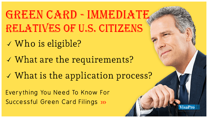 Green Card For Immediate Relatives Of US Citizens