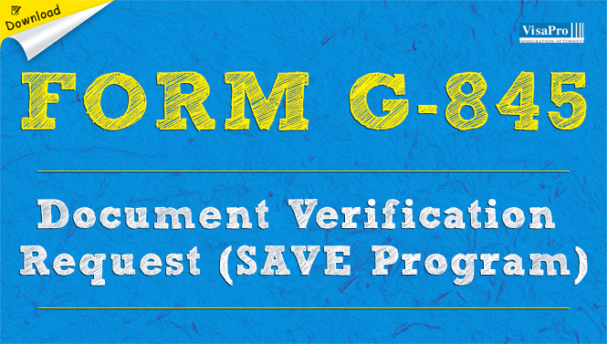USCIS Form G-845 - Document Verification Request Free Download