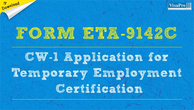 Form ETA-9142C - CW-1 Application for Temporary Employment ...